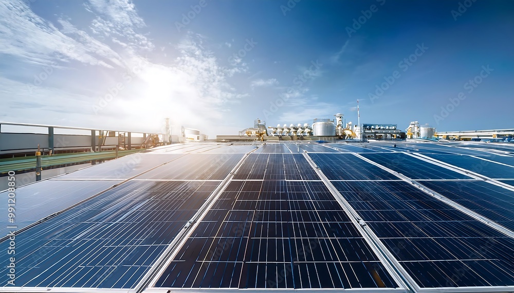 An efficient solar panel manufacturing process unfolds in a state-of ...