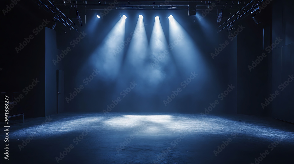 Spotlight on a minimalist stage with no props, just a simple beam of ...