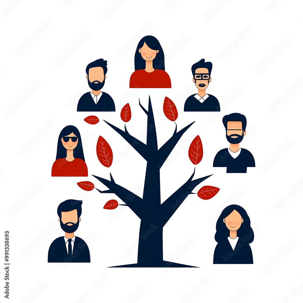 Ilustracja Stock: Organizational chart highlighting cross-functional ... Ilustracja Stock: Organizational chart highlighting cross-functional ...