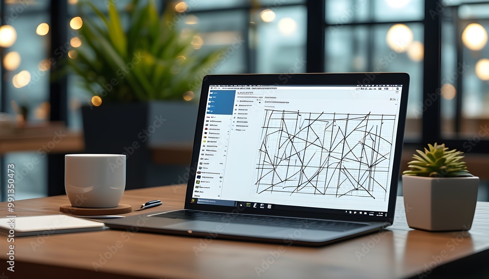 Dynamic workspace showcasing digital and paper wireframe designs for ...