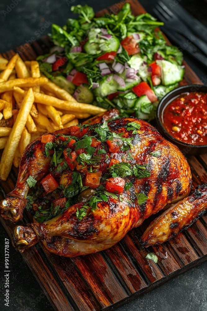 Pollo a la Brasa - Peruvian-style roasted chicken marinated with herbs ...