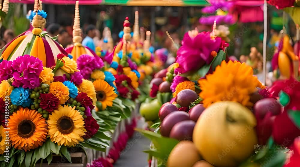 Davao City Kadayawan Festival Decorated Floats and Colorful Cityscape ...