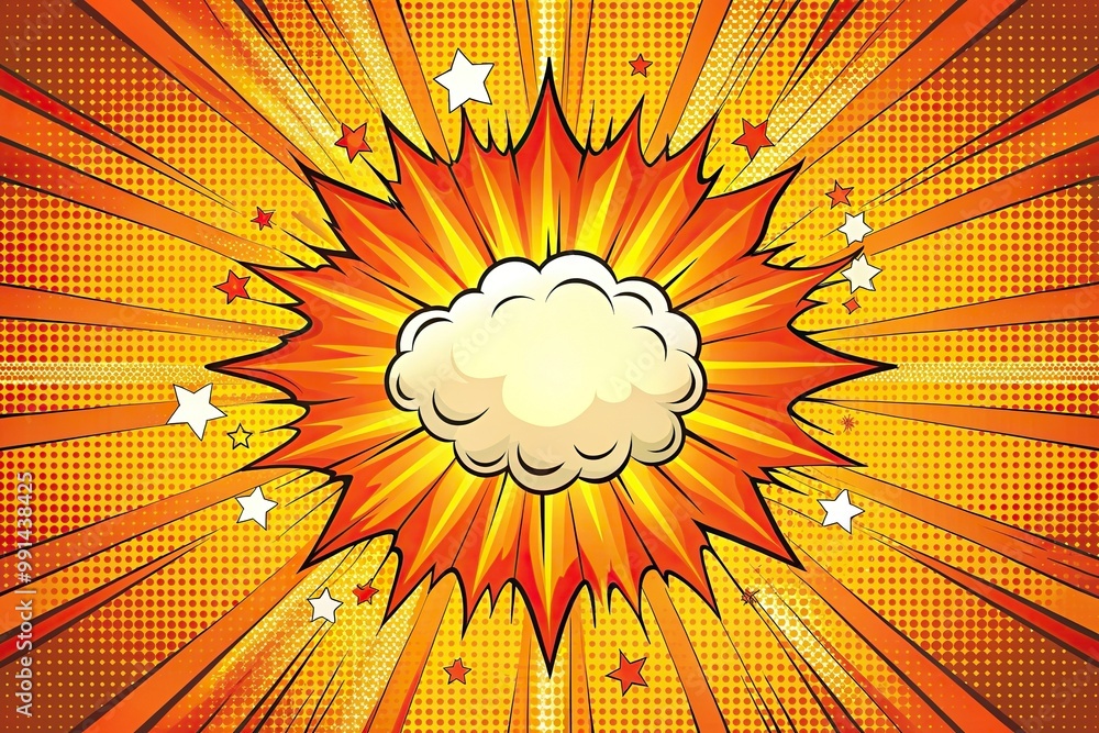 Comic art style background of a distant explosion effect, art,explosion ...