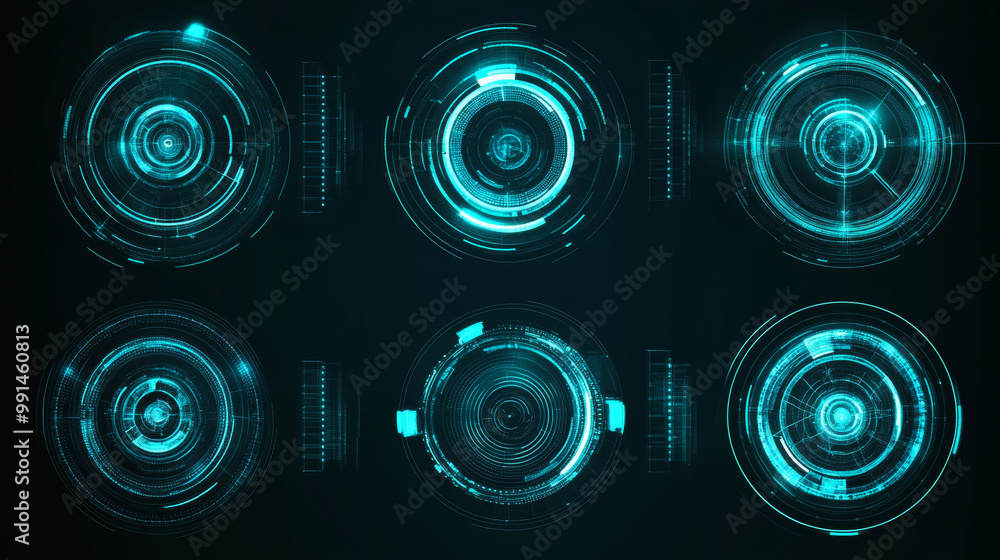 Modern,futuristic design elements for digital interfaces.Perfect for ...
