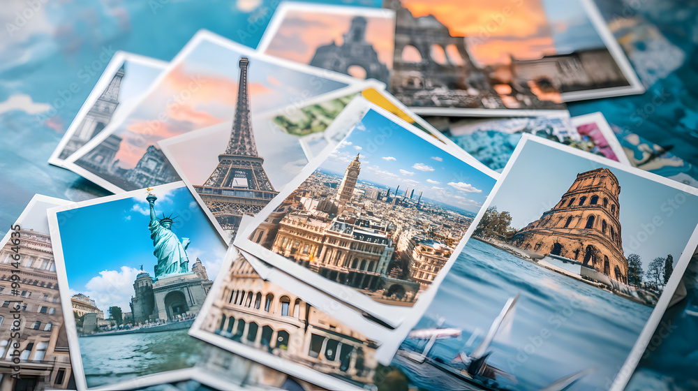 postales de fotografias de recuerdo de viajes turisticos pro el mundo ...