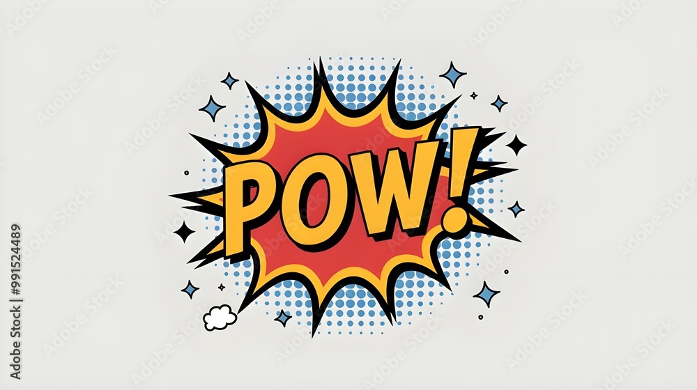 Comic Book Pow Explosion Speech Bubble Illustration Stock Illustration ...