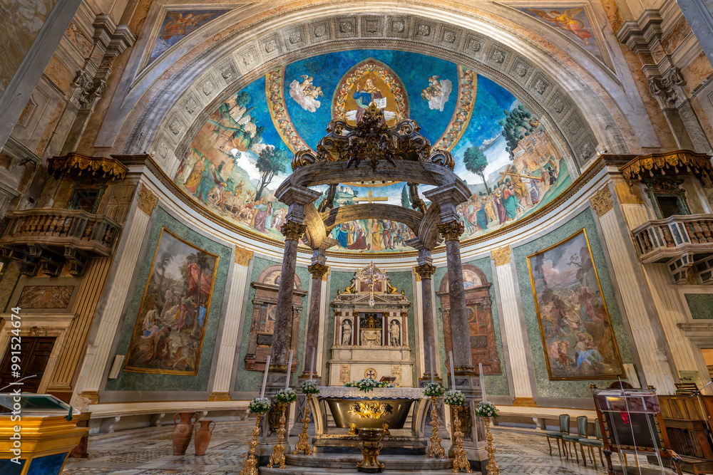 Rome, Italy - April 22, 2024 : Basilica di Santa Croce in Gerusalemme ...