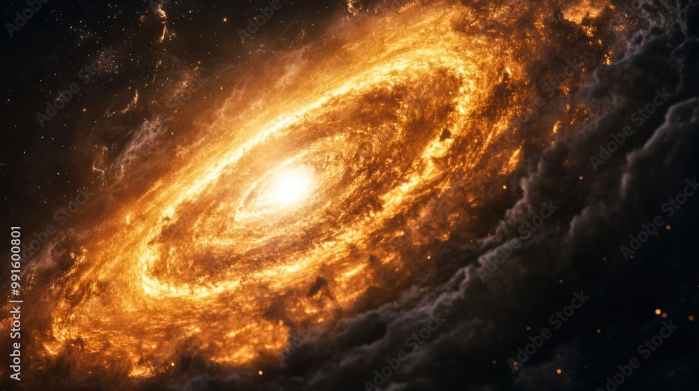 Protostar surrounded by a swirling disk of gas and dust, representing ...