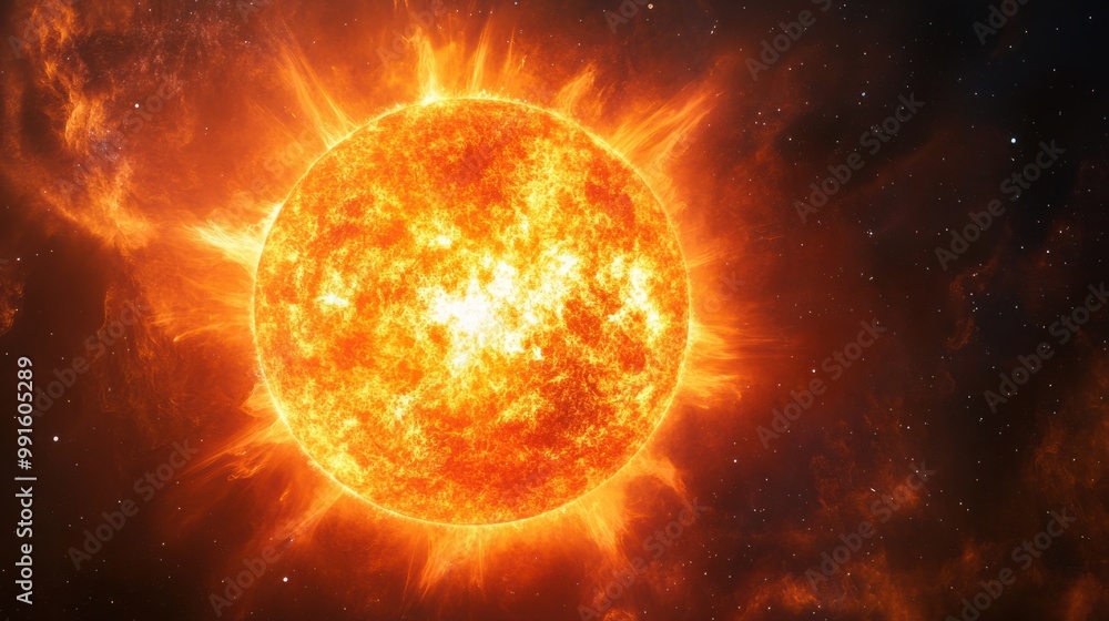 Star in its red giant phase, shedding its outer layers into space, with ...