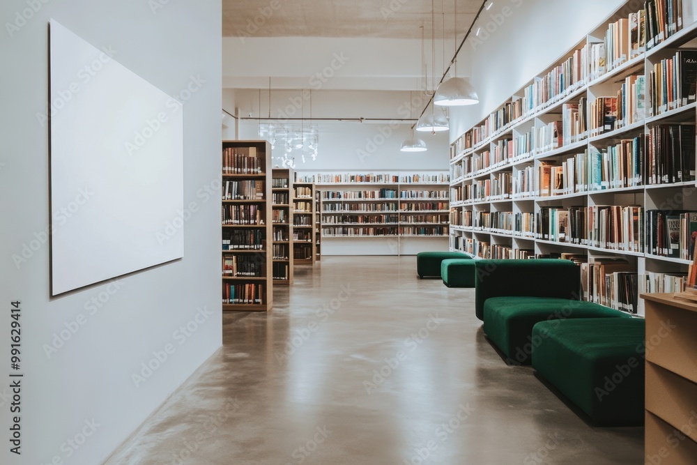 A white wall with an empty space for text on the left side of the image ...