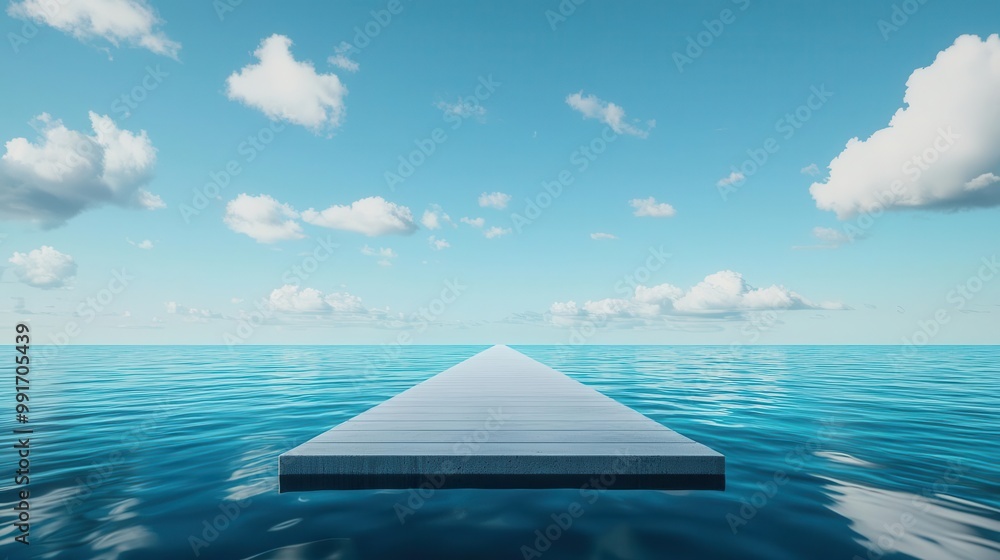 Adaptive bridge with a floating base, designed to adjust to rising sea ...