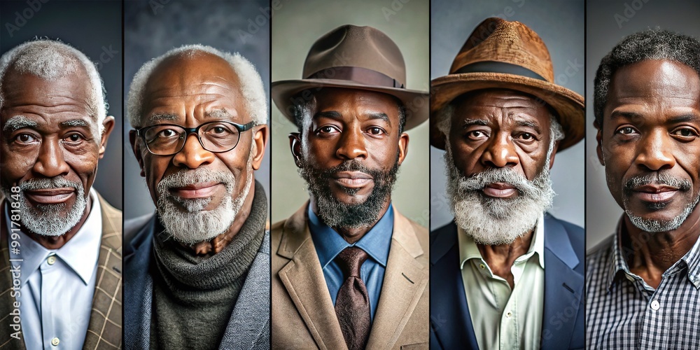 Portraits of Distinguished Older Black Men in Various Settings ...