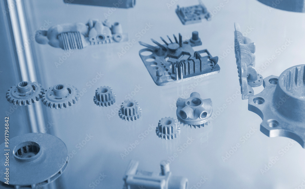 Objects printed on 3D printer from metal powder using Metal Jet ...