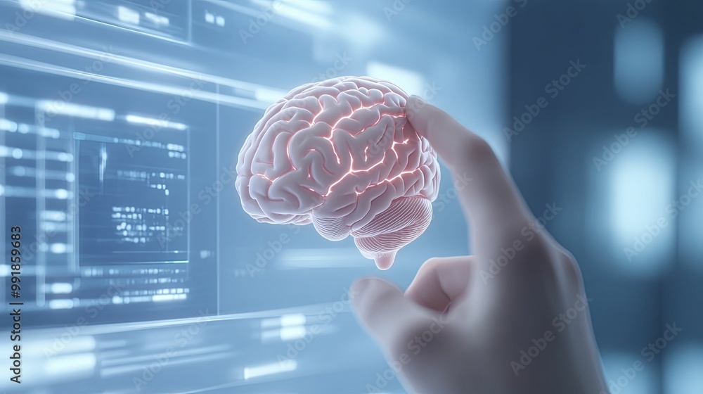 Brain-computer Interface Technology, a user interacting with a brain ...