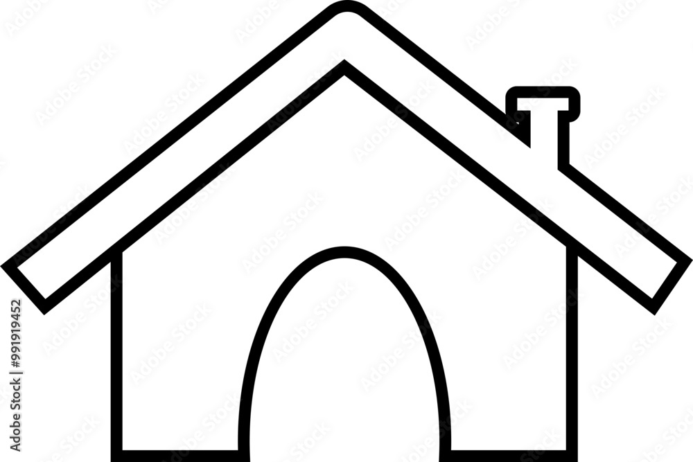 House building icons in line. Home icon collection. Real estate. houses ...