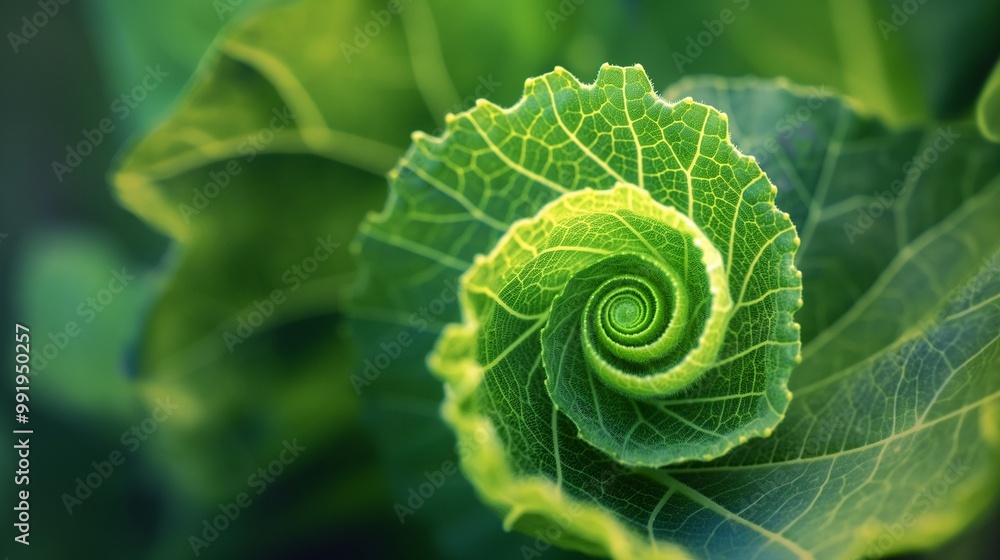 fractal pattern resembling the Fibonacci sequence in nature Stock Photo | Adobe Stock