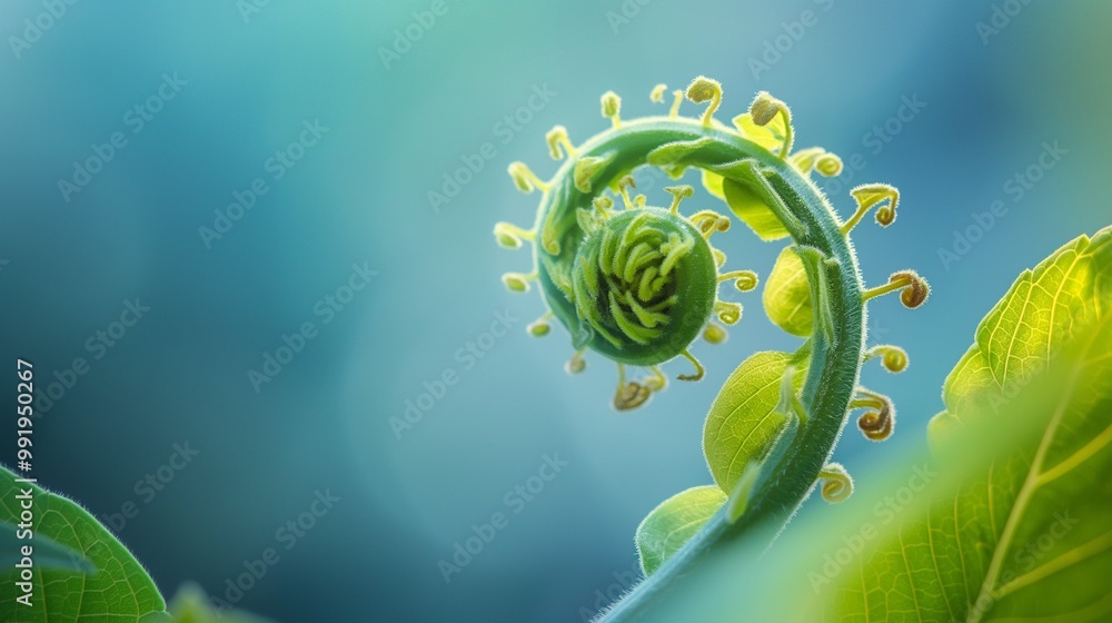 A close-up view of a fractal pattern resembling the Fibonacci sequence in nature Stock Photo ...