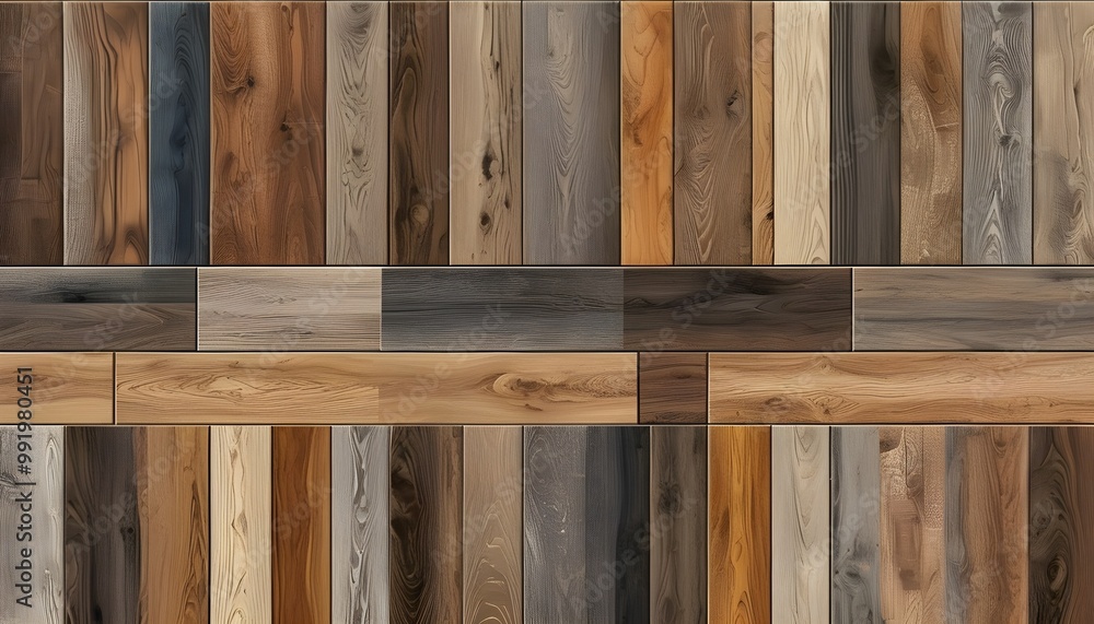 Seamless wood laminate parquet floor texture featuring natural timber ...