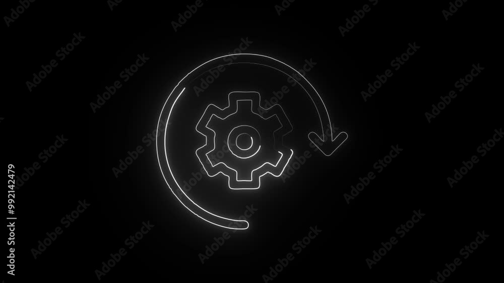 Work In Progress Animated Icon. Neon Badge with Text ‘Work In Progress ...