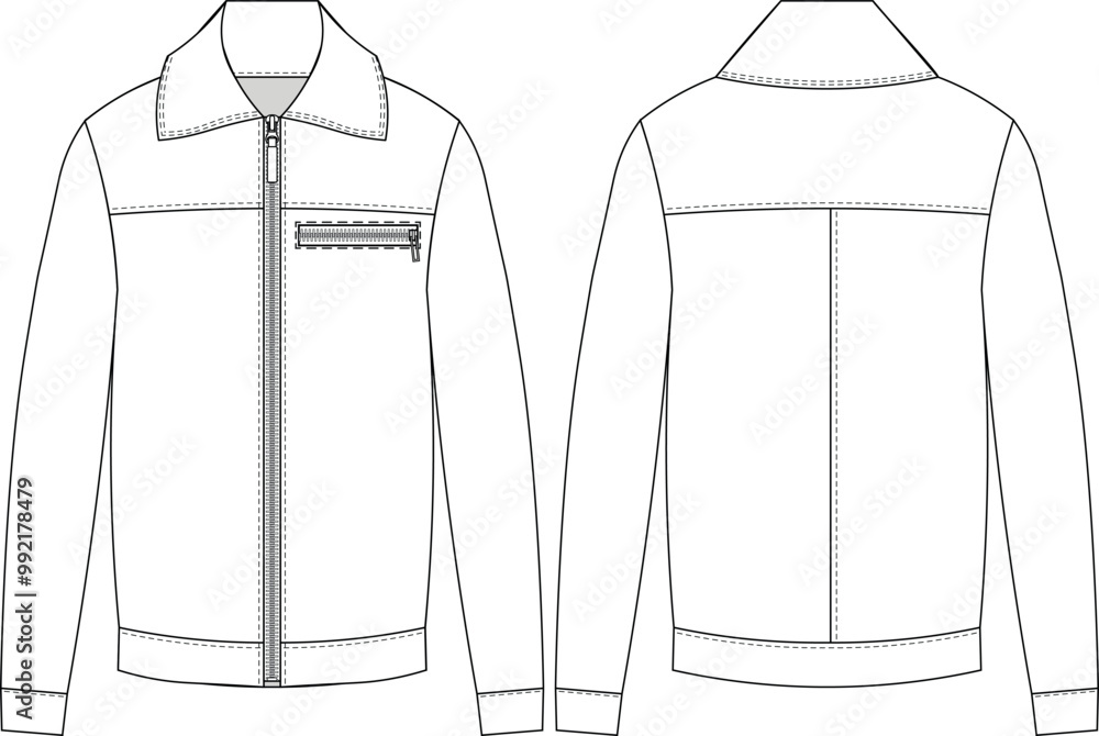 collared zippered long sleeve fleece jacket coat overcoat outerwear ...