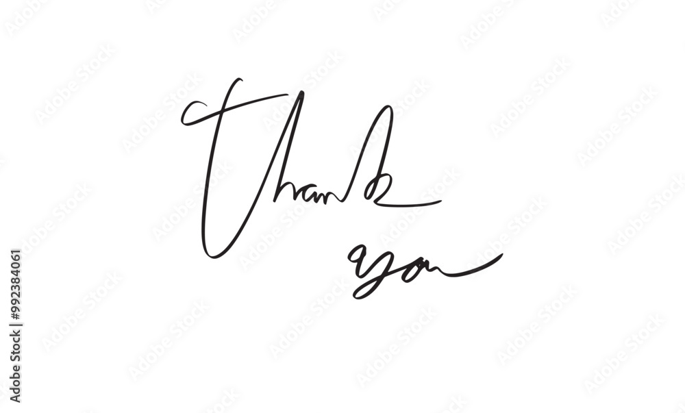 Thank you text font calligraphy hand written lettering black dark color ...