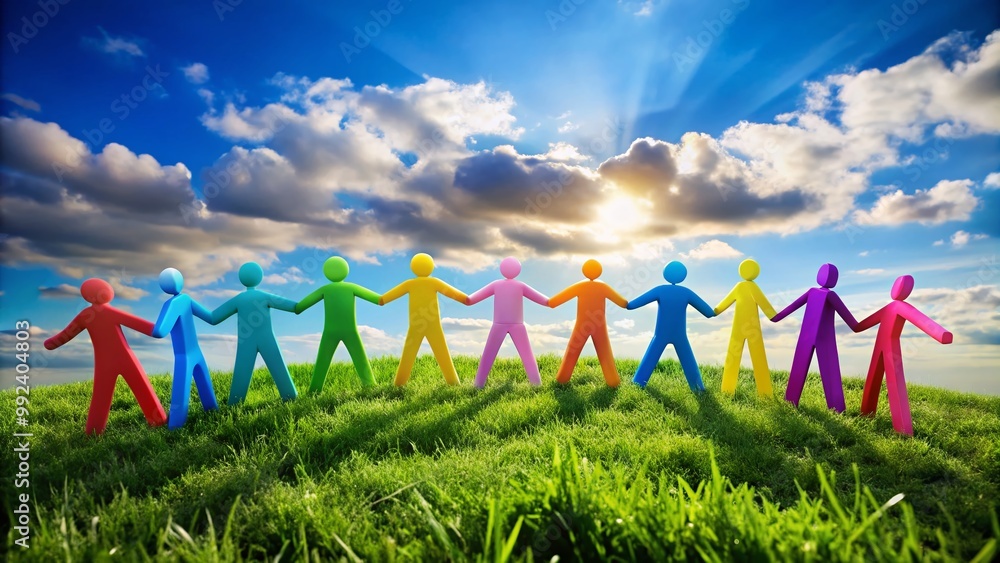 Collaborative Teamwork Icon Symbolizing Cooperation, Unity, and ...