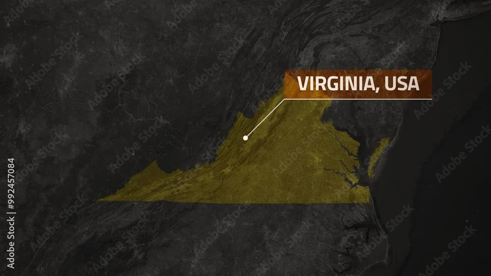 Map of Virginia, USA - Map Animation - Virginia GIS from World Map ...