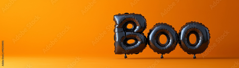 Word Boo made of balloons, created with Generative AI technology. Stock ...