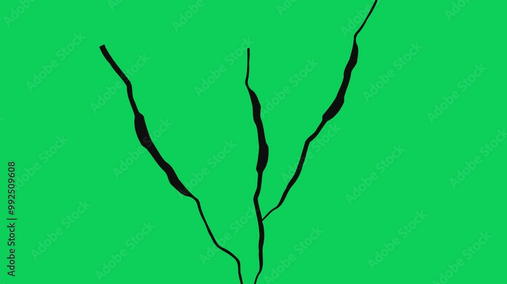 Green Screen cracks of wall, road cracks, floor cracks animation ...