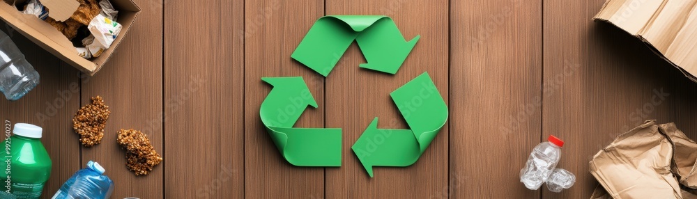 Circular diagram showing the lifecycle of food waste, recyclable waste ...