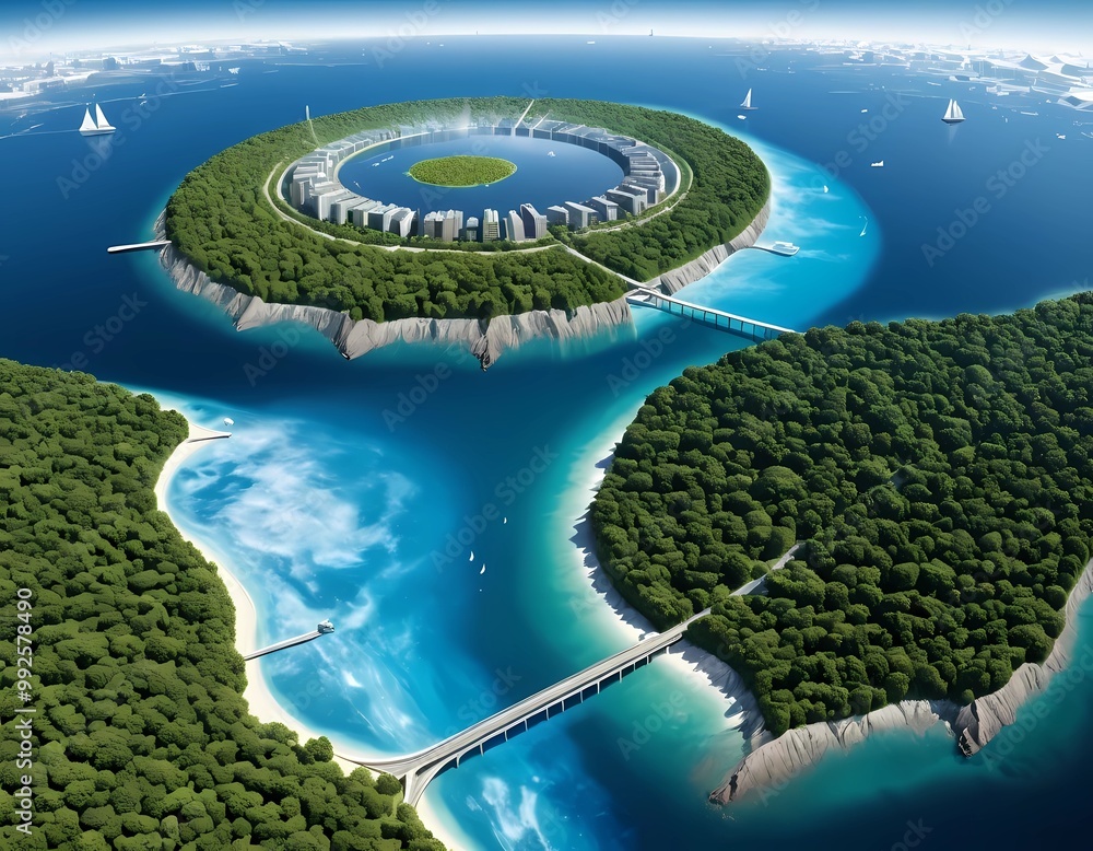 Illustrate a world in transformation due to the impact of greenhouse ...