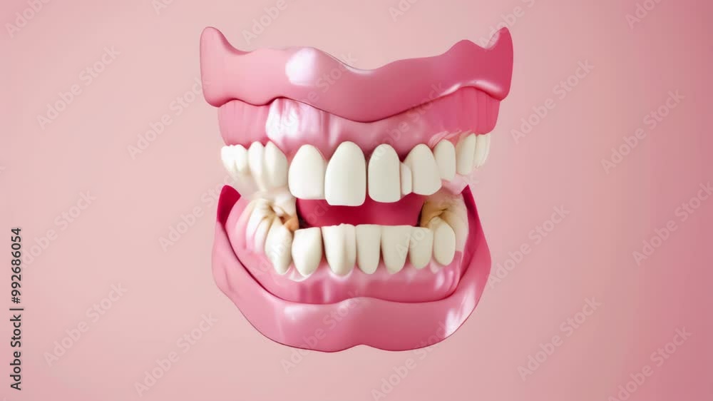 Exploring dental anatomy with a life-size model of human teeth and gums ...