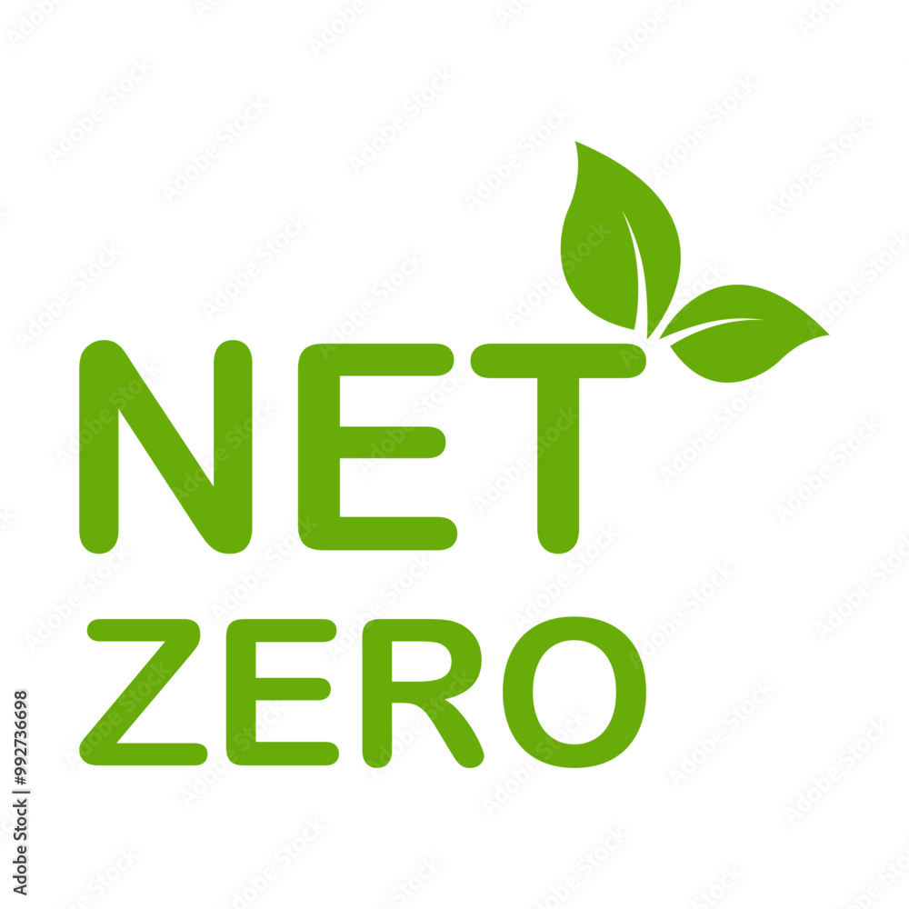 net zero carbon footprint icon vector emissions free no atmosphere ...