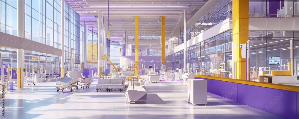 Hyper-realistic depiction of a new state-of-the-art hospital being ...