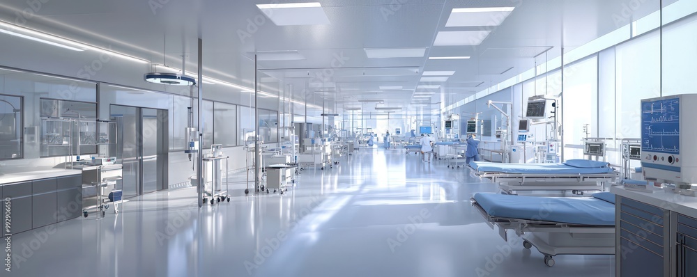 Hyper-realistic depiction of a new state-of-the-art hospital being ...