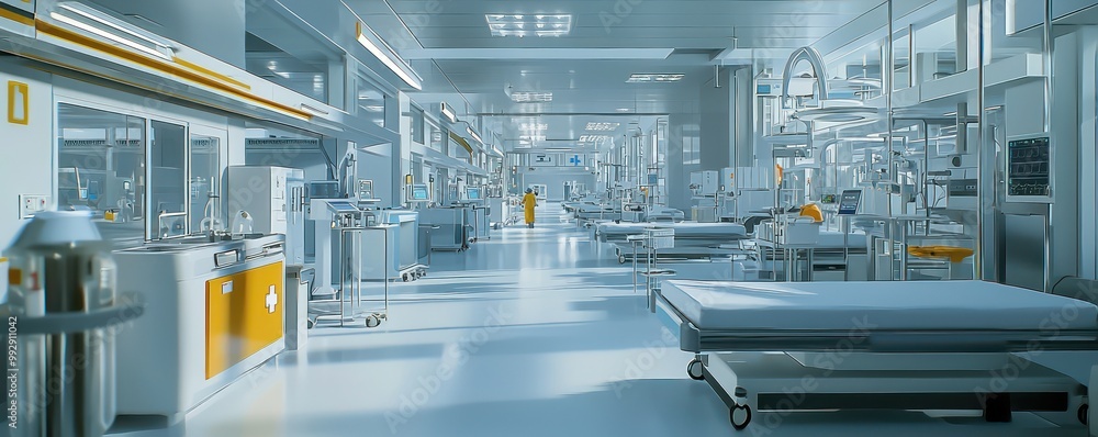 Hyper-realistic depiction of a new state-of-the-art hospital being ...