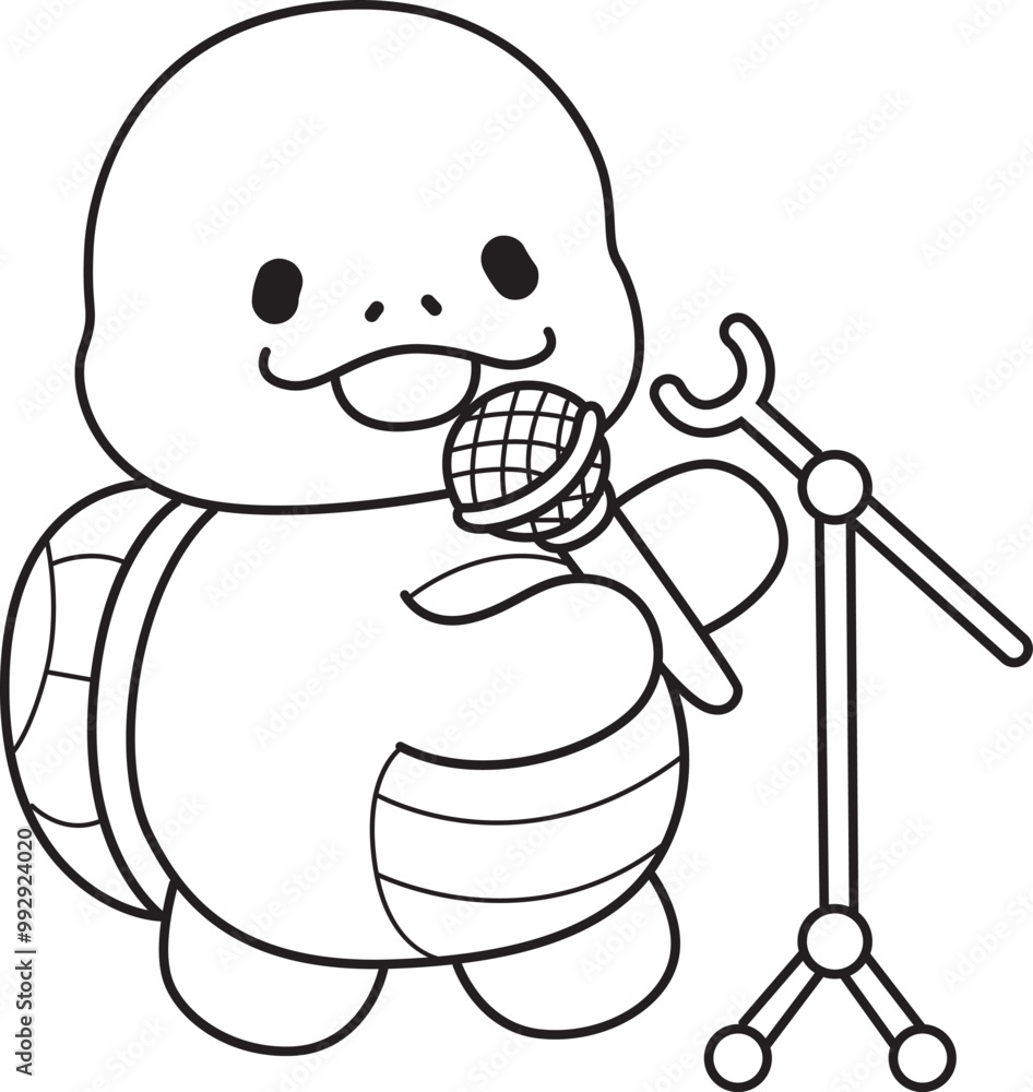 Free printable cute turtle for kindergarten. Preschool outline ...
