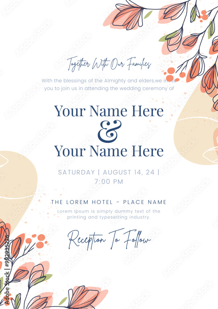 Invitation card design editable art work in full printable vector ...