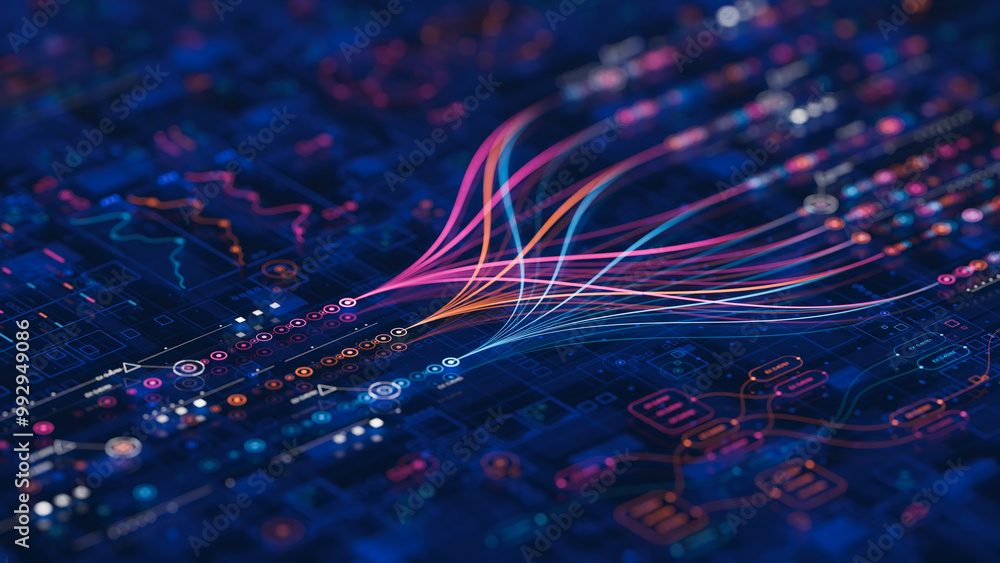 Big data technology Data science analysing artificial intelligence generative AI deep learning ...