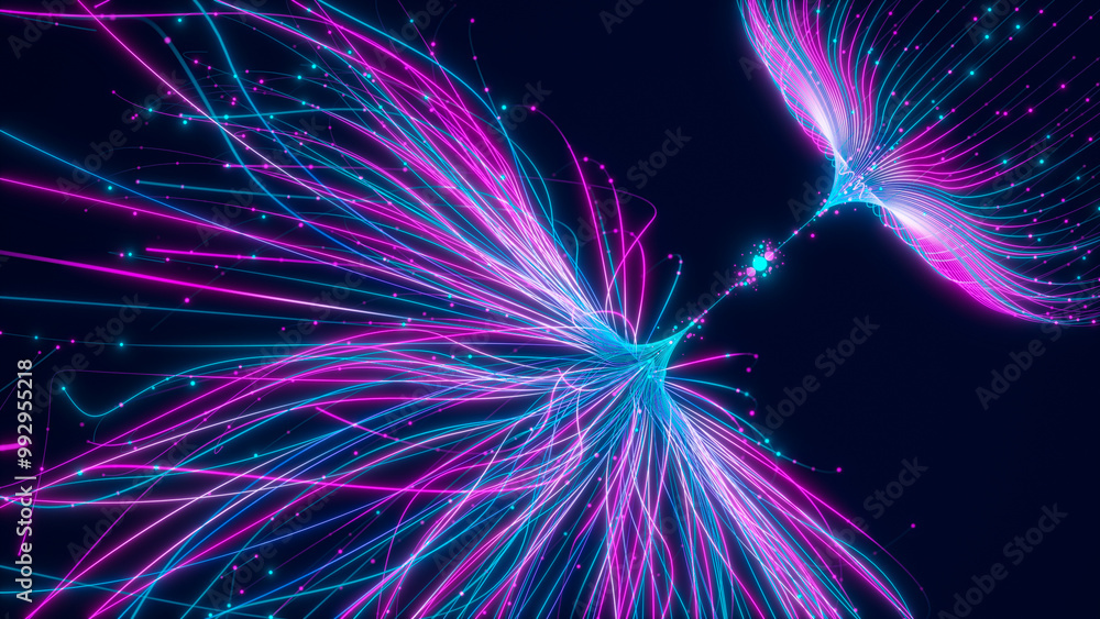 Big data artificial intelligence machine learning neural network flow ...