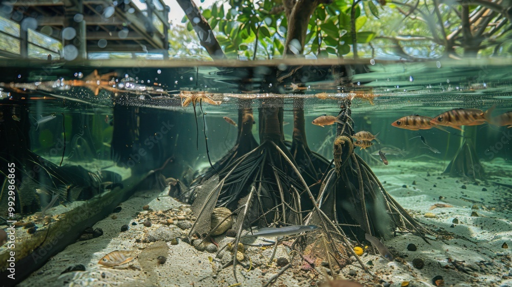 Mangrove Exhibit: Experience a unique habitat where mangrove roots ...
