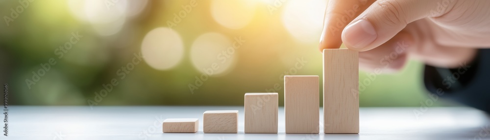 Continuous Improvement - A graph of progress rising steadily as hands ...