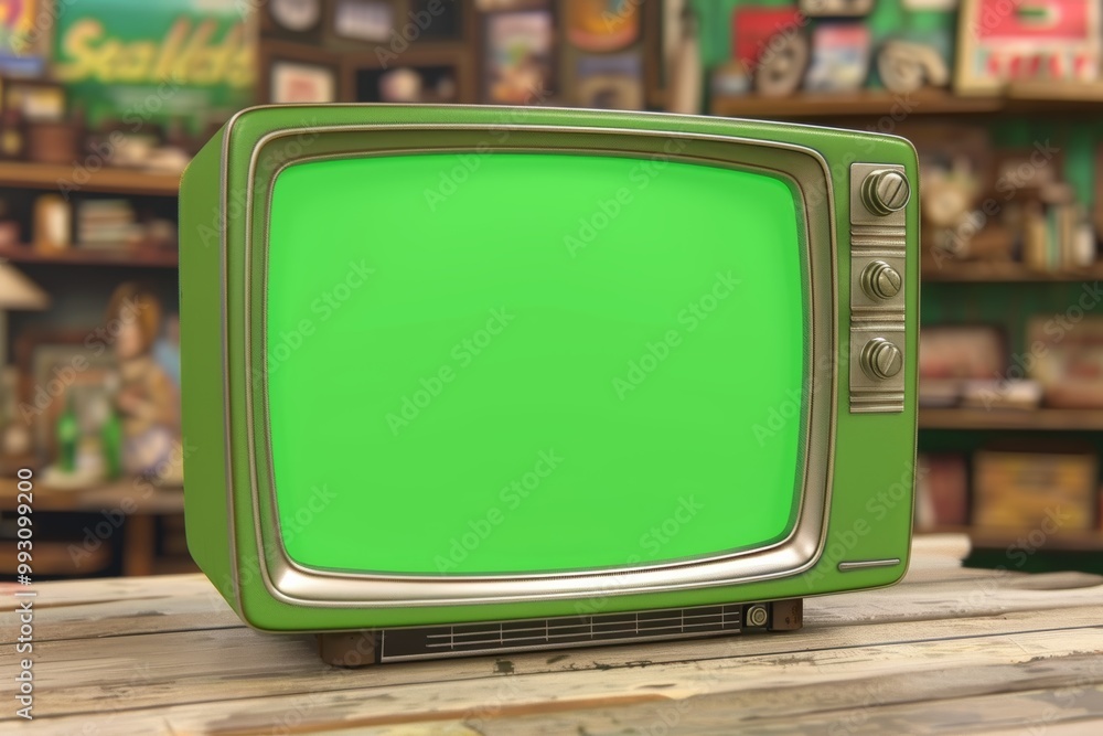 Vintage TV, effects and retro display screen. The image mimics the look ...