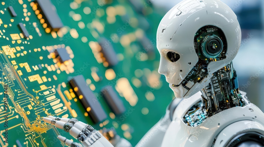 AI-powered robot designing semiconductor circuits, autonomous ...