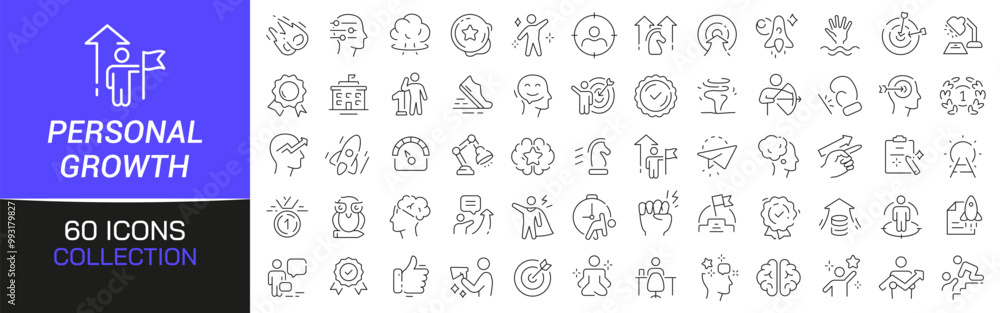 Personal growth line icons collection. Thin outline icons pack. UI icon ... Personal growth line icons collection. Thin outline icons pack. UI icon ...