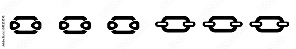 The set includes web link symbols, logos, connection icons, and url ...