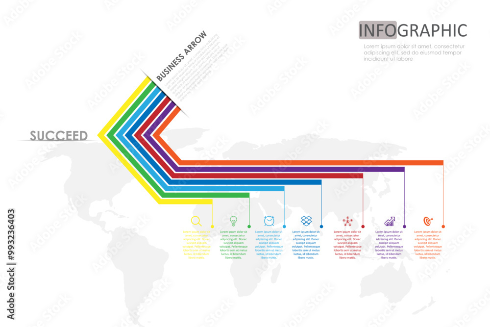 timeline arrow weekly planner schedule project diagram Infographics ...