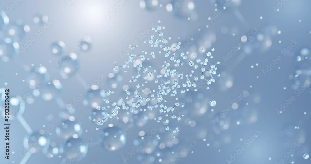 Ivermectin, rotating 3D model of antiparasitic drug, seamless looped ...