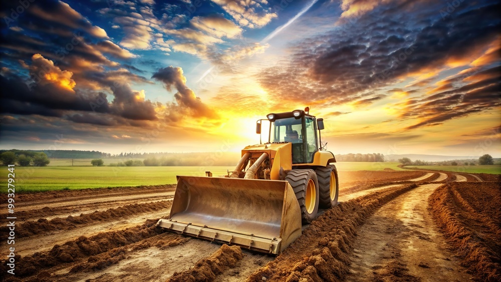 construction machinery, construction site, site preparation, bulldozer ...
