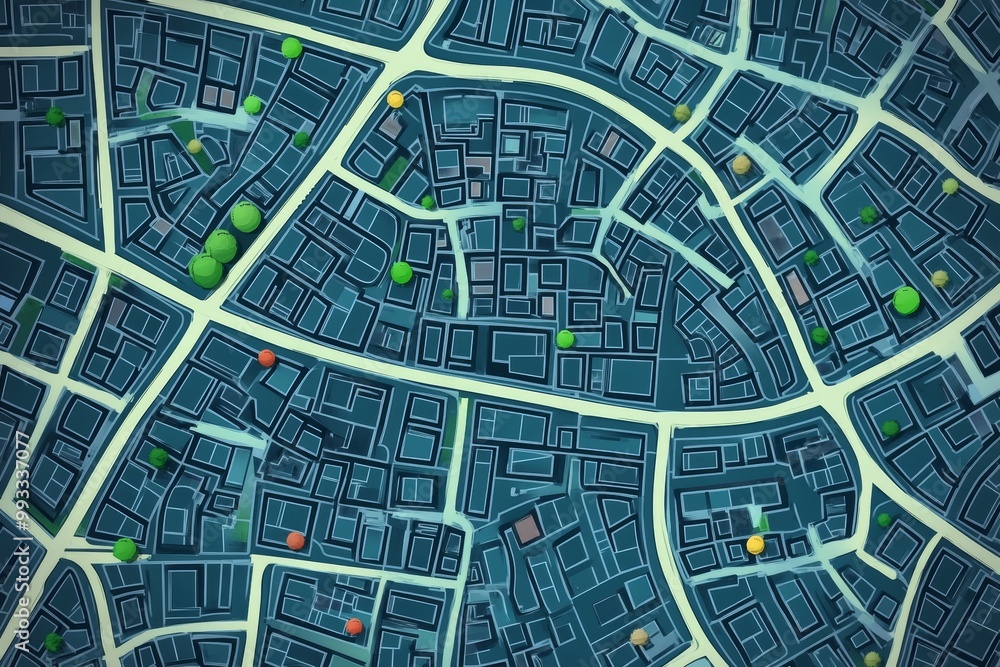 City map - town streets on the plan. Map of the scheme of road. Urban ...